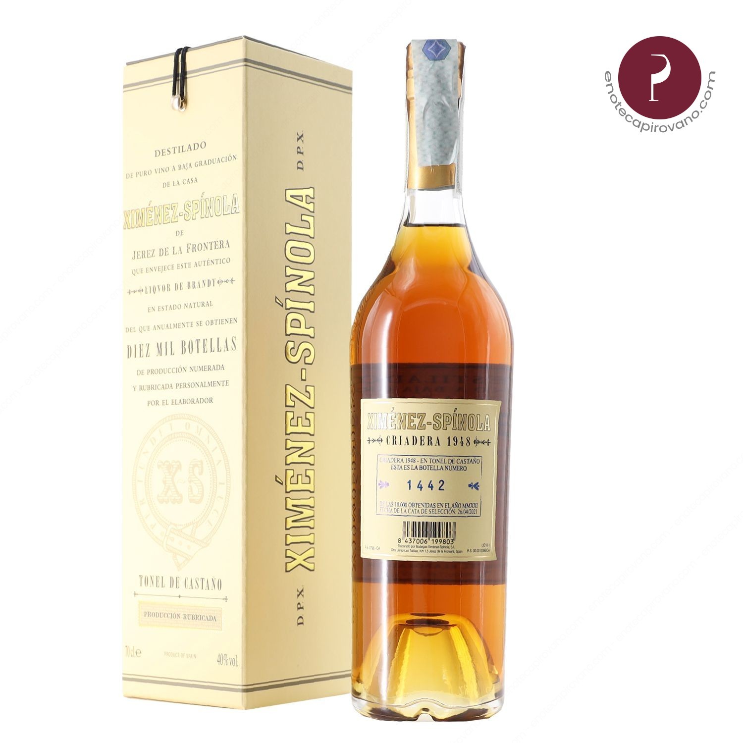 Ximenez Spinola Brandy Criadera "Diez Mil Botellas" 70 cl - EnotecaPirovano